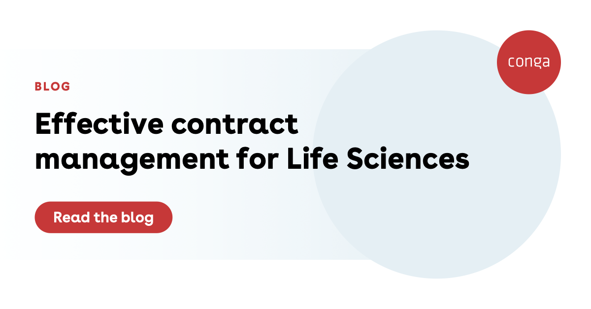 Contract Management for Life Sciences Organizations - Conga